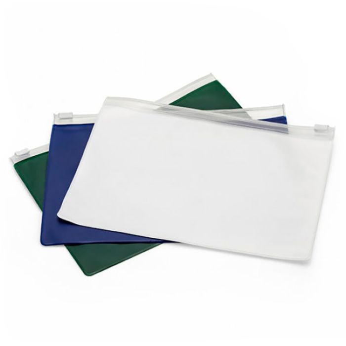 Promotional PVC Slide Zippered A5 Wallet from Fluid Branding | Toiletry ...