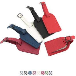 Promotional Black Large Luggage Tag With Security Flap In Recycled Como ...